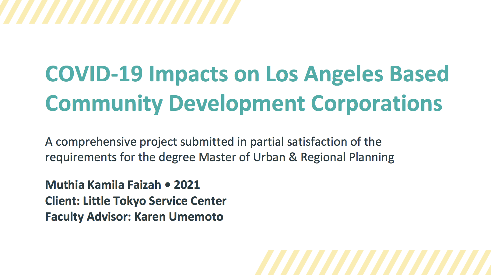 COVID-19 Impacts on Los Angeles-Based Community Development ...